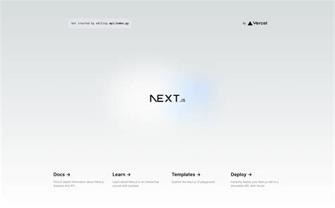 next js fastapi starter vercel