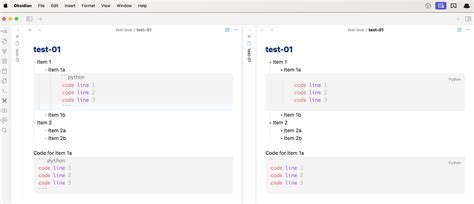 Need Help To Align Code Blocks Inside Nested Bullets Help Obsidian