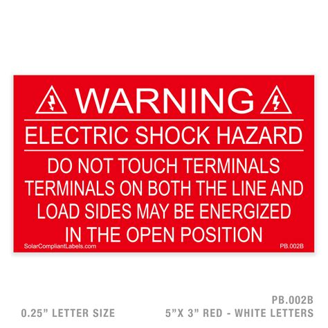 All Placards Solar Compliant Labels