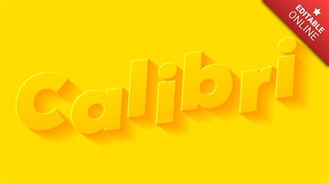 Calibri Summer Yellow Text Effect Generator