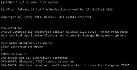 Oracle Rac中某一节点因asmdiskstring配置问题导致asm磁盘组无法挂载的问题解决oracle Ocr 单节点挂载 Csdn博客