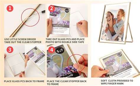 Gold 8x10 Floating Frame Set Of 2 For Photo Sizes 5x7 6x8 7x9 Up To 8x10