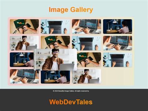 How To Create An Image Gallery Using Html Css And Javascript Webdevtales