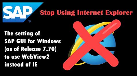 sap using webview2 instead of internet explorer the setting of sap