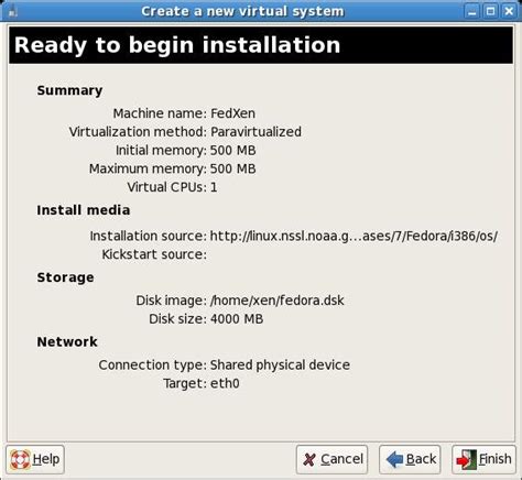 installing and configuring fedora xen virtualization techotopia