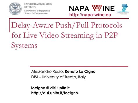 Ppt Delay Aware Pushpull Protocols For Live Video Streaming In P2p