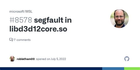 Segfault In Libd3d12coreso · Issue 8578 · Microsoftwsl · Github