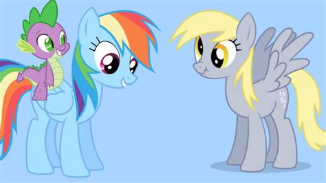 Rainbow Dash Spike And Derpy Hooves By Ebotizer On Deviantart