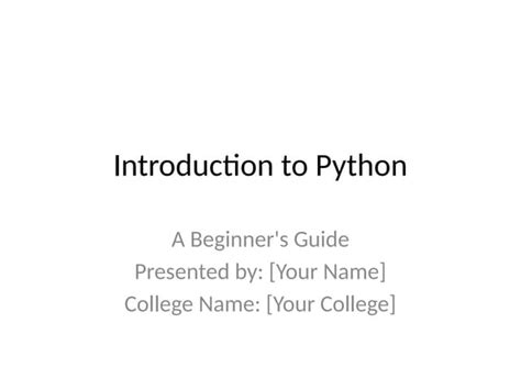 Python Programming Basic Presentationpptx