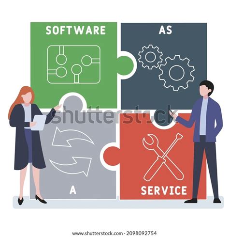 Saas Software Service Acronym Business Concept Stock Vector (Royalty ...
