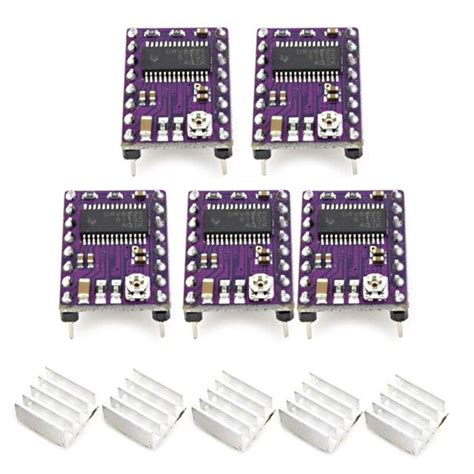 Kogeek 5pcs 3d Printer Parts Stepstick Drv8825 Stepper Motor Driver Modual Ramps Stepper Motor