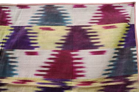 Vintage Uzbek Tribal Silk Ikat Wall Hanging 1920s For Sale At Pamono