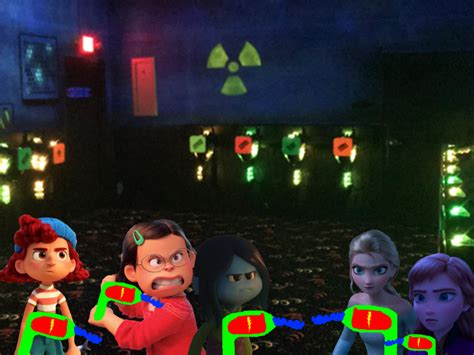 Giulia Mei Ruby Elsa And Anna Shooting Lasers By Relyoh1234 On Deviantart