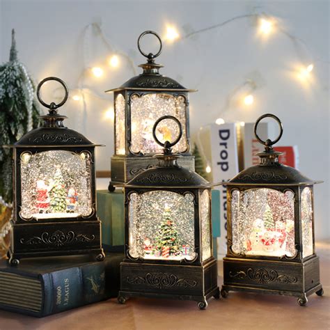 Led 크리스마스 오르골 무드등 조명 스노우볼 스퀘어 에이블리