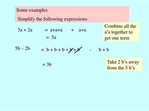PPT - SIMPLIFYING ALGEBRAIC EXPRESSIONS PowerPoint Presentation - ID:3222151