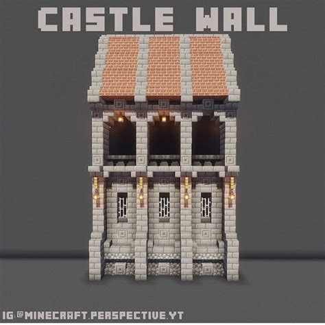 Castle Wall Design For Minecraft Builds Minecraft Church Windows