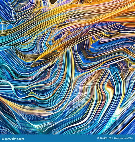 An Abstract Representation Of The Human Mind With Swirling Thoughts Emotions And Neural