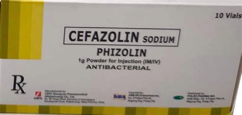 Phizolin Cefazolin Sodium 1g Powder For Im Iv Injection 10s Price In The Philippines Medsgo