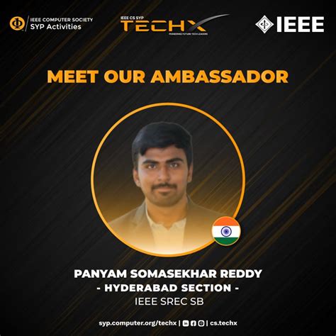 Panyam Soma Sekhar Reddy On Linkedin Techx2025 Ieeecs Cstechx