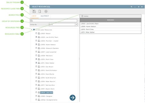 Select Resources Dialog