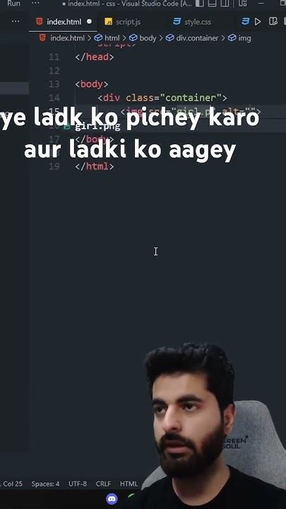 Ye Ladk Ko Pichey Karo Css Mein Html Css Javascript Shorts