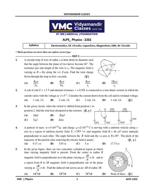 Physics Advanced Level Problem Solving Alps 2 Paper Pdf