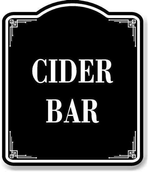 Cider Bar Black Aluminum Composite Sign 2024