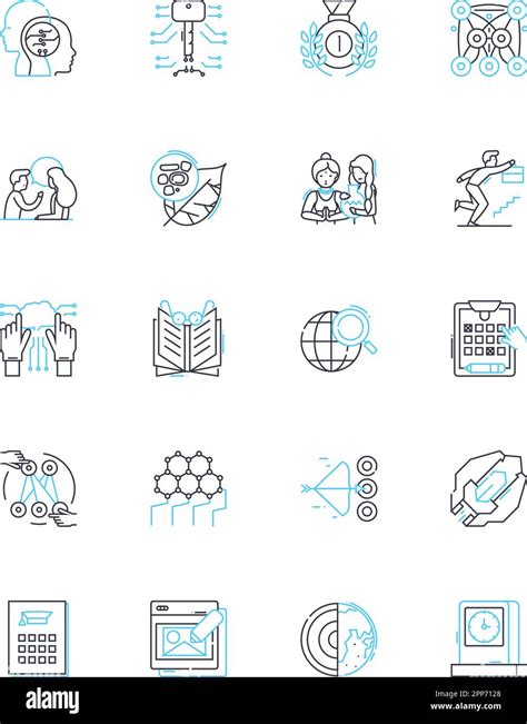 Business Acumen Linear Icons Set Strategy Leadership Innovation Analytical Vision Risk