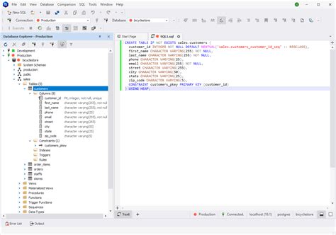 Postgresql Describe Table