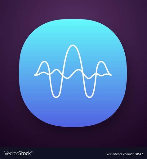 Overlapping Curves Waves App Icon Vibration Noise Vector Image
