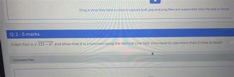 Solved Graph Fx121−x2 And Show That It Is A Function