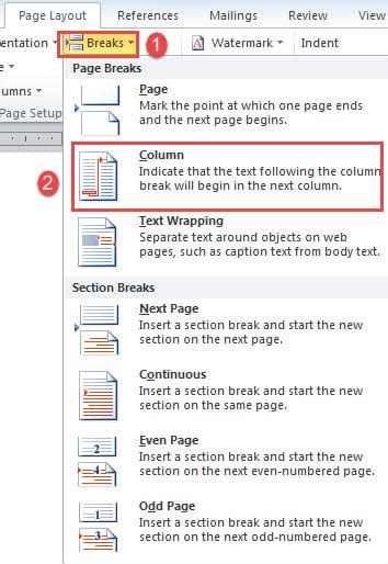 4 Ways To Create A Multi Column Bulleted Or Numbered List In Your Word