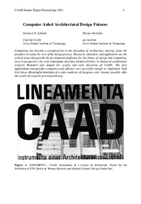 Pdf Computer Aided Architectural Design Futures 2005