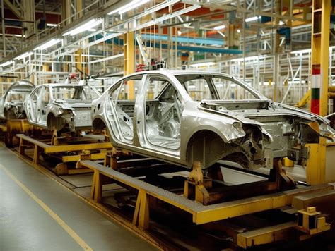 Automated Car Chassis Assembly Premium Ai Generated Image