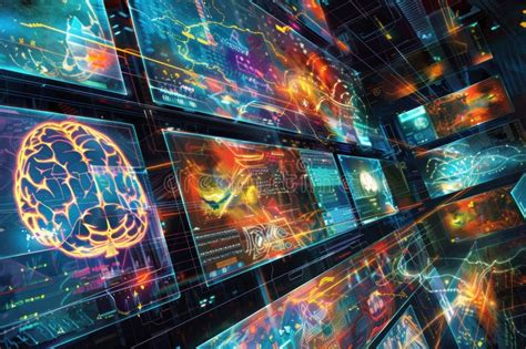 Advanced Medical Analysis Of Brain Scans And Neural Connections For Healthcare Innovation Stock