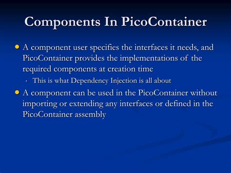 ppt lightweight containers in java picocontainer overview powerpoint presentation id 9141189