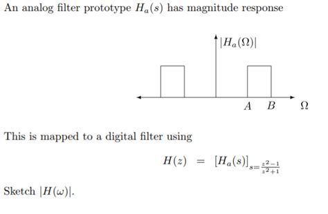 an analog filter prototype ha s has magnitude