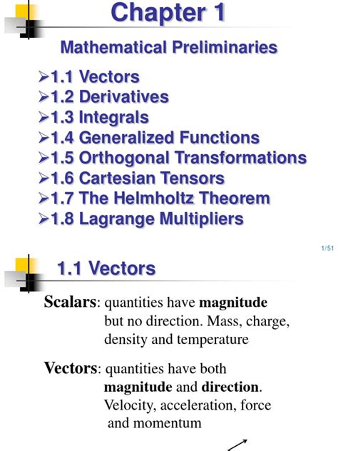 Electrodynamics Chapter 1 Mathematical Preliminaries Pdf Euclidean