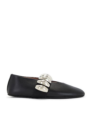 ALAÏA Ballerina Flat in Noir | FWRD