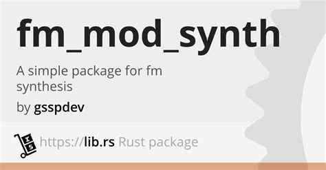 fm mod synth — rust utility lib rs
