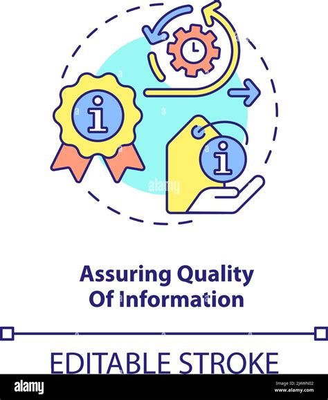 Assuring Quality Of Information Concept Icon Stock Vector Image And Art