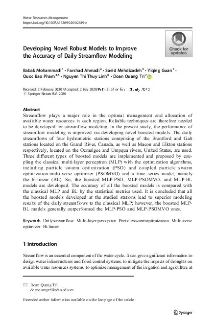 Pdf Developing Novel Robust Models To Improve The Accuracy Of Daily