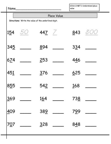 Place Value Worksheets Free Image And Pdf Printables
