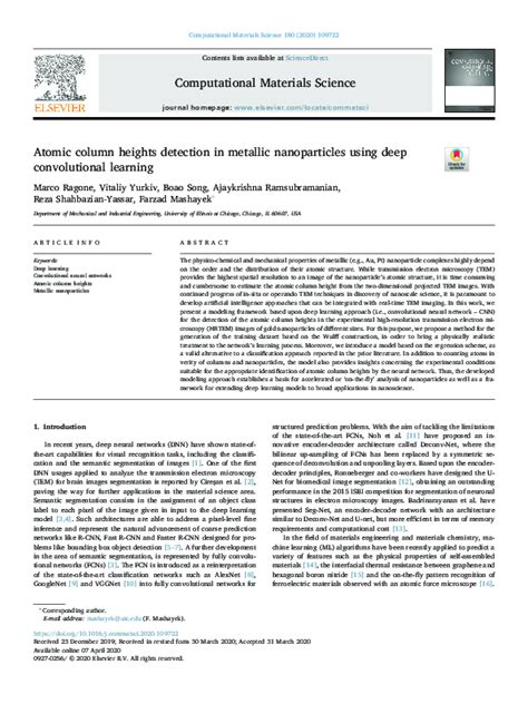 Pdf Atomic Column Heights Detection In Metallic Nanoparticles Using Deep Convolutional Learning