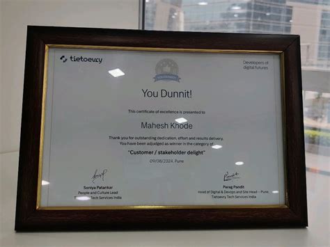 Mahesh Khode On Linkedin Honoured To Be Recognised With You Dunnit