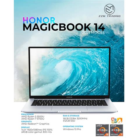 Huawei Honor Magicbook 14 2021 AMD Ryzen Edition Radeon Graphics 14 ...