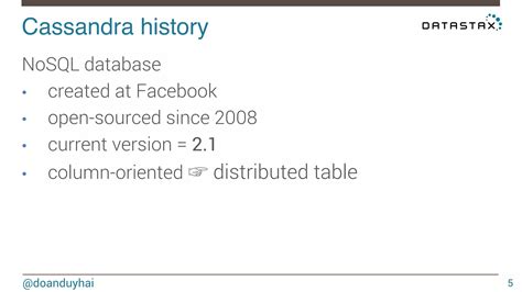 Introduction To Cassandra And Data Model Ppt
