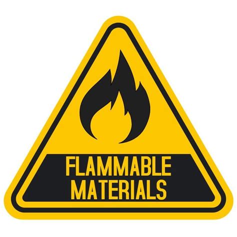 Warning Flammable Materials Sign Free Download And Print For You