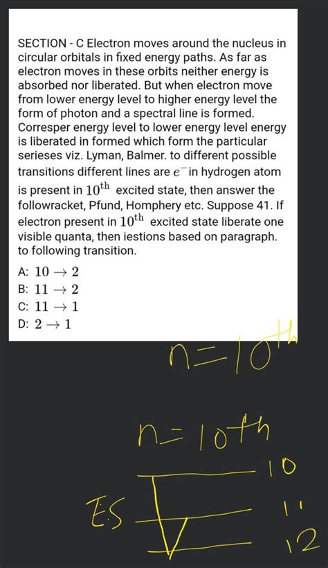 Section C Electron Moves Around The Nucleus In Circular Orbitals In Fix