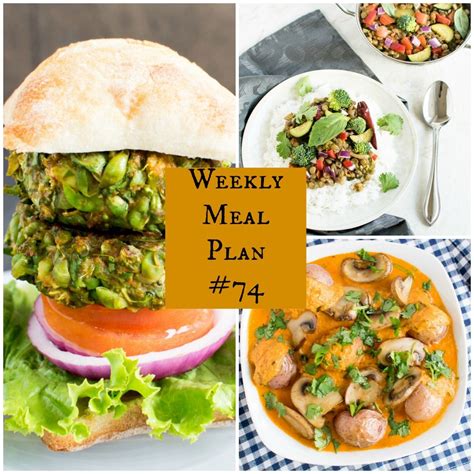 Weekly Meal Plan Healthy Vegan And Vegetarian Recipes